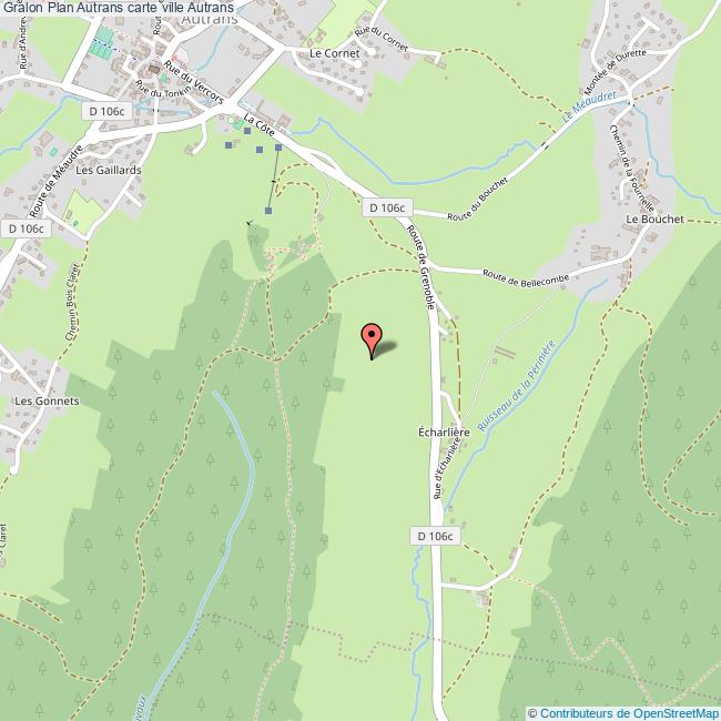 Plan Autrans carte ville Autrans