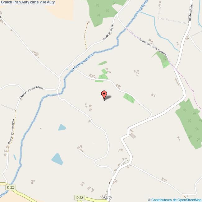 Plan Auty carte ville Auty
