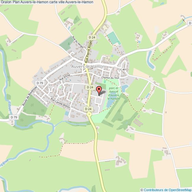 Plan Auvers-le-Hamon carte ville Auvers-le-Hamon