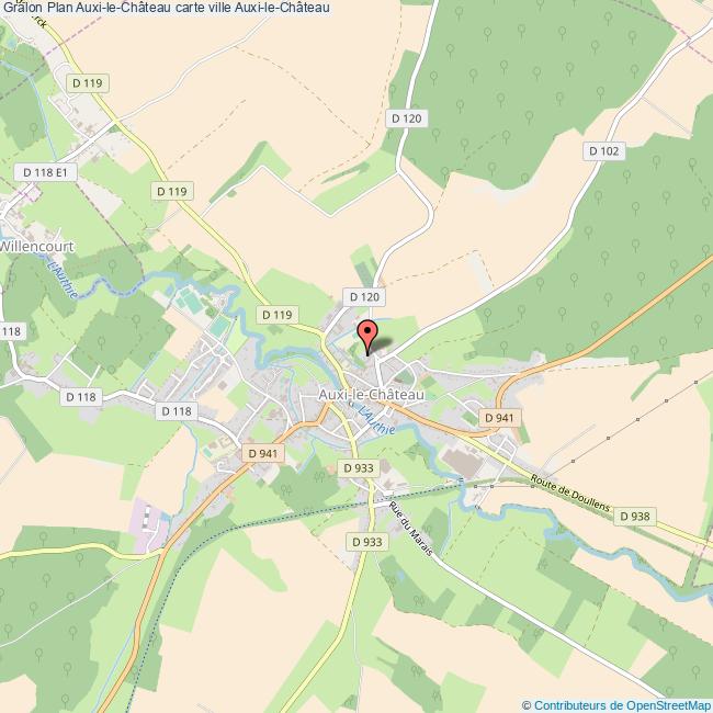 Plan Auxi-le-Château carte ville Auxi-le-Château