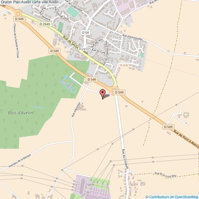 Plan Avelin carte ville Avelin