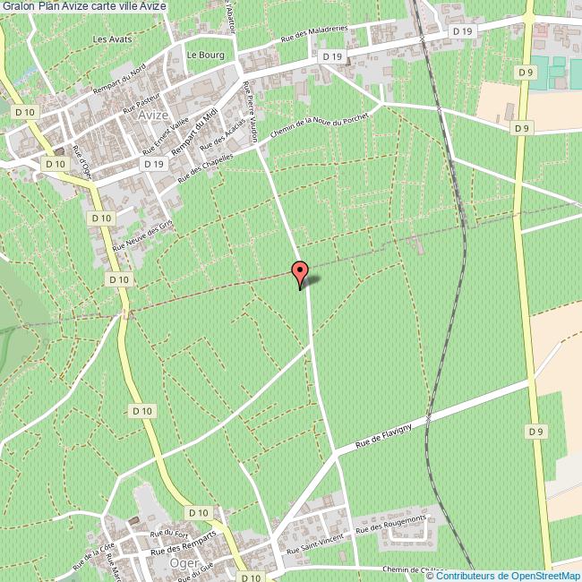 Plan Avize carte ville Avize