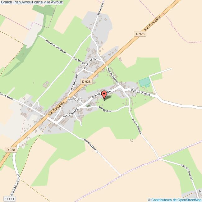 Plan Avroult carte ville Avroult