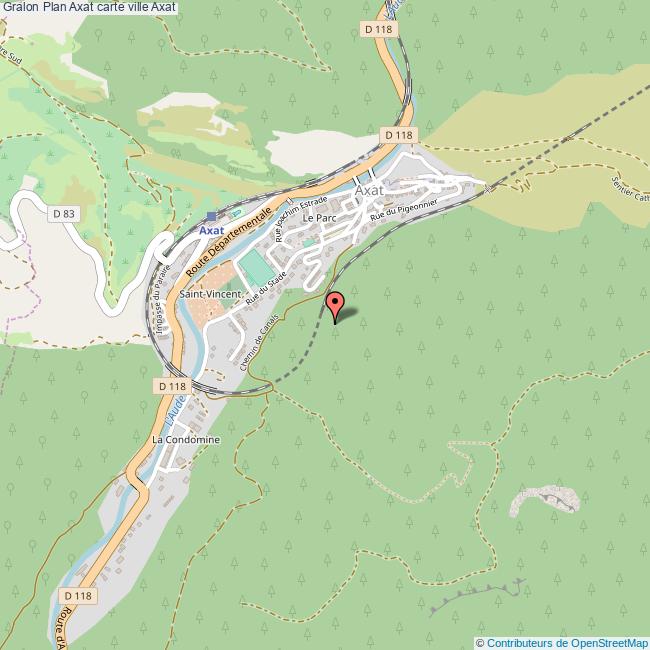 Plan Axat carte ville Axat