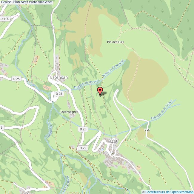 Plan Azet carte ville Azet