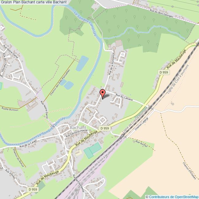 Plan Bachant carte ville Bachant
