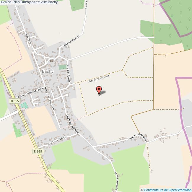 Plan Bachy carte ville Bachy