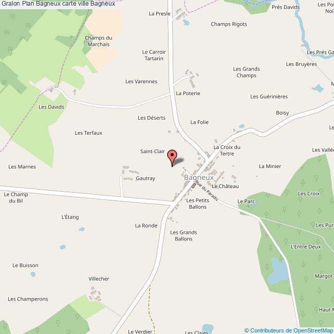 Plan Bagneux carte ville Bagneux
