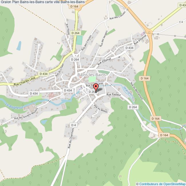 Plan Bains-les-Bains carte ville Bains-les-Bains