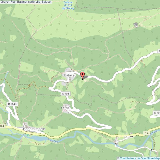 Plan Balacet carte ville Balacet