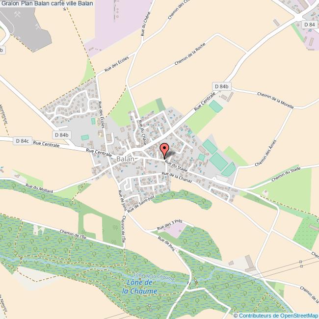 Plan Balan carte ville Balan