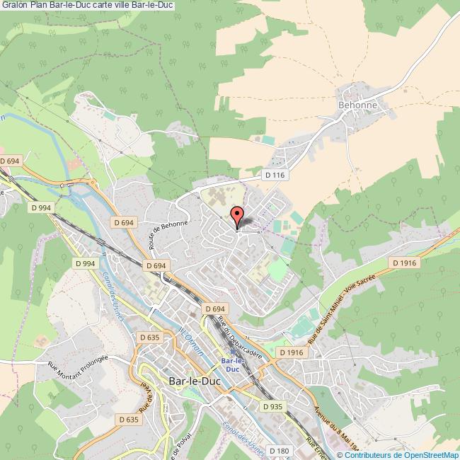 Plan Bar-le-Duc carte ville Bar-le-Duc