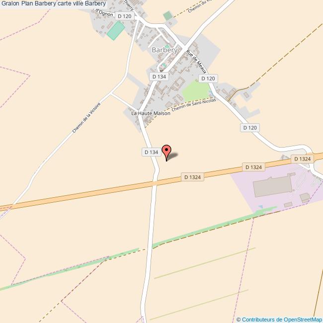 Plan Barbery carte ville Barbery