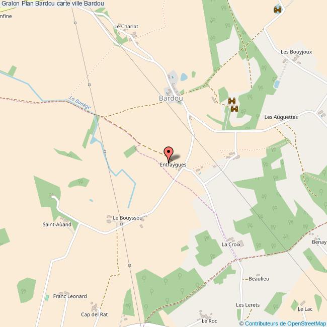 Plan Bardou carte ville Bardou