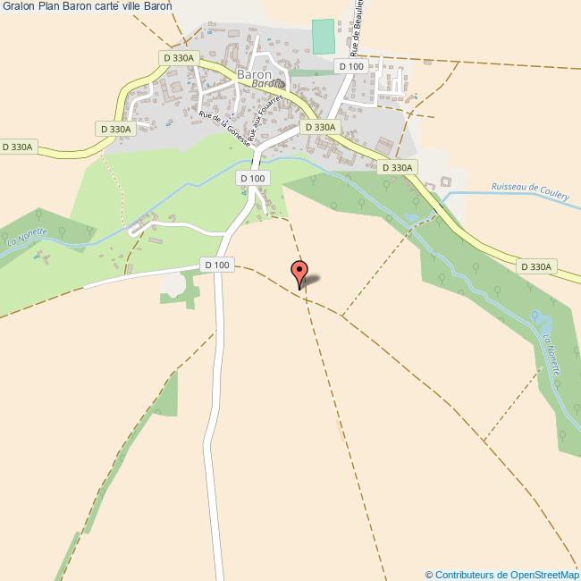 Plan Baron carte ville Baron