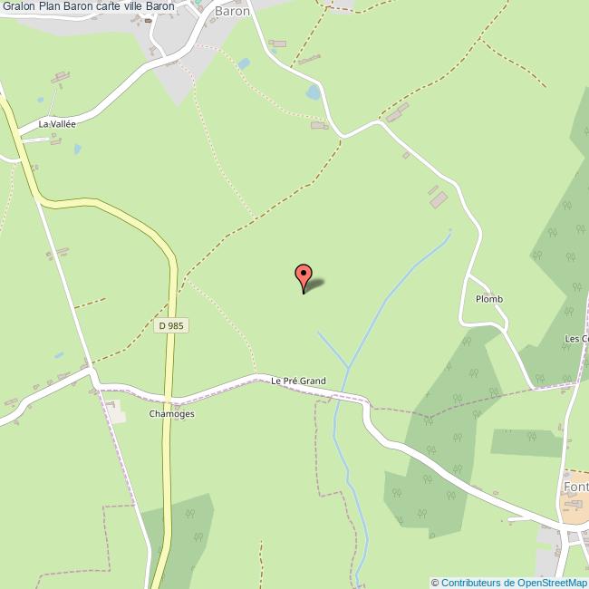 Plan Baron carte ville Baron