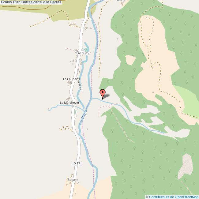 Plan Barras carte ville Barras