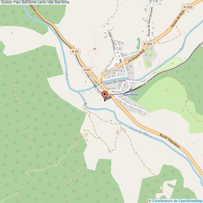 Plan Barrême carte ville Barrême