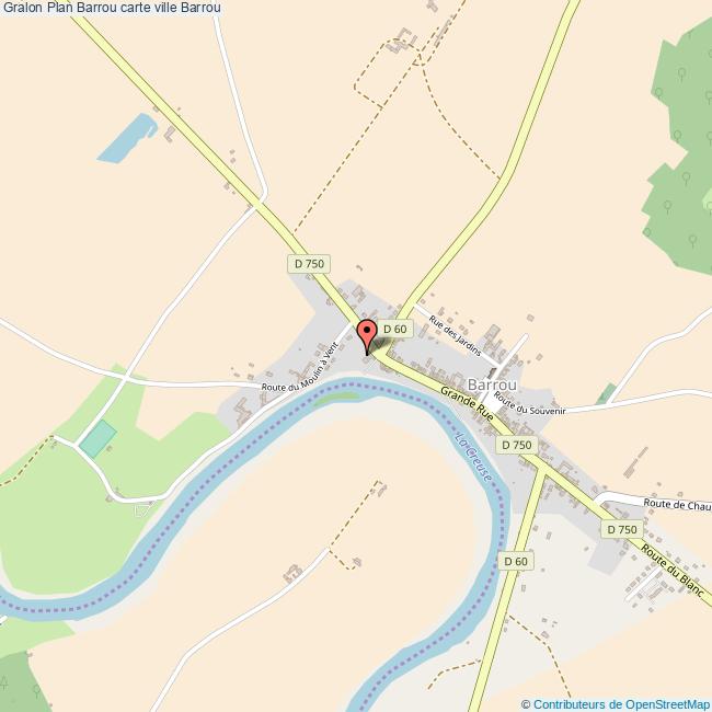 Plan Barrou carte ville Barrou
