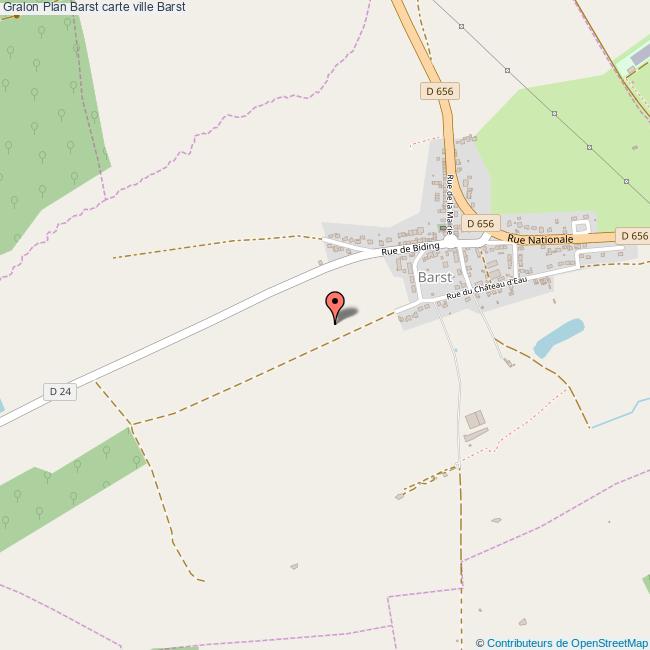 Plan Barst carte ville Barst