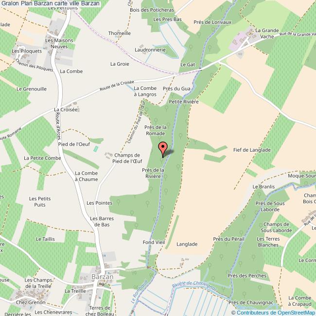 Plan Barzan carte ville Barzan