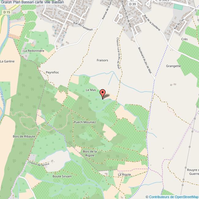 Plan Bassan carte ville Bassan