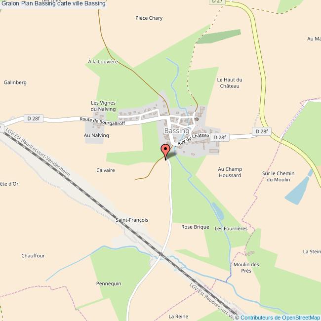 Plan Bassing carte ville Bassing