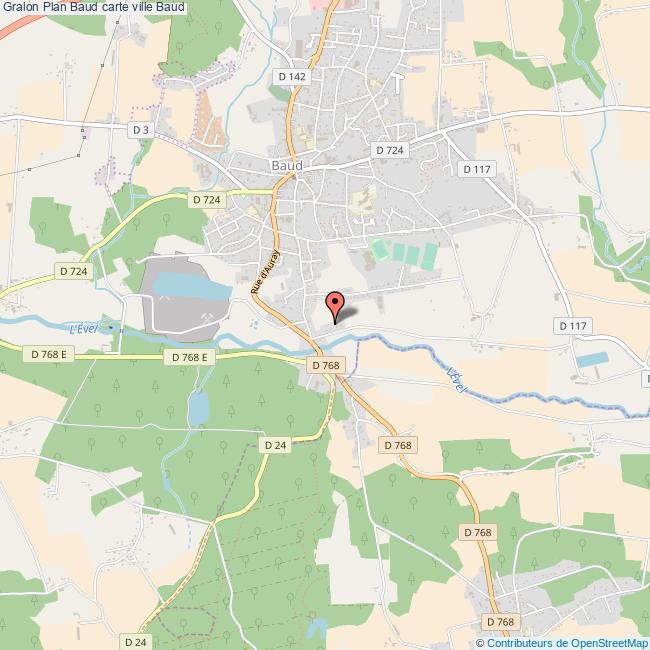 Plan Baud carte ville Baud