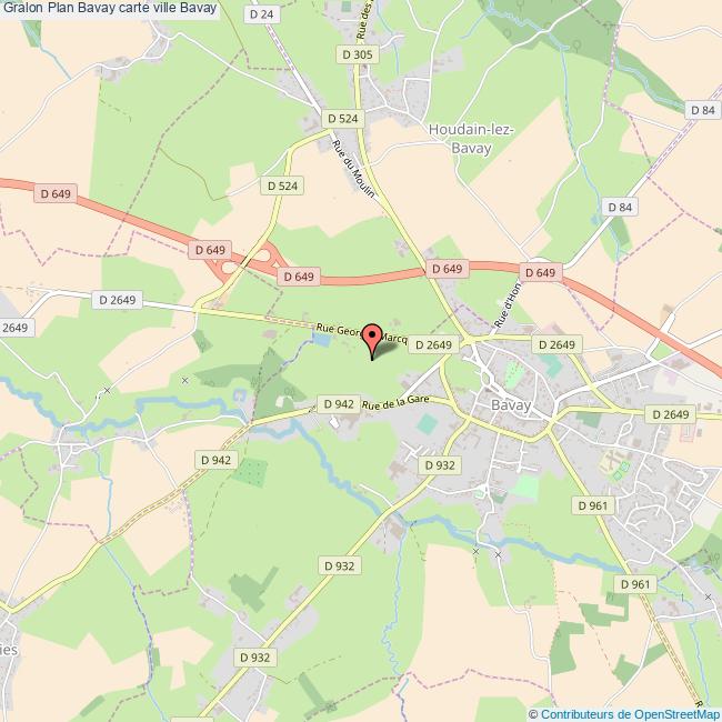 Plan Bavay carte ville Bavay