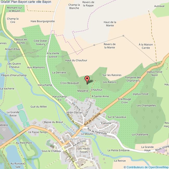 Plan Bayon carte ville Bayon