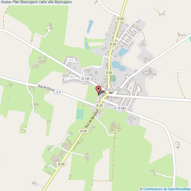 Plan Bazougers carte ville Bazougers