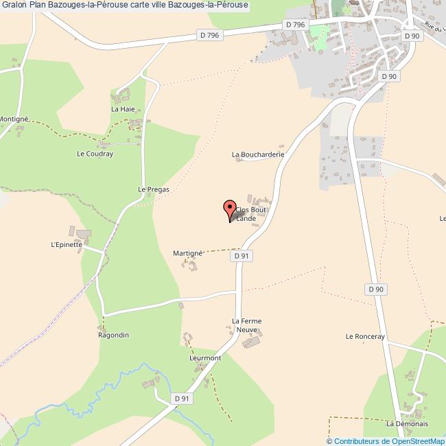 Plan Bazouges-la-Pérouse carte ville Bazouges-la-Pérouse