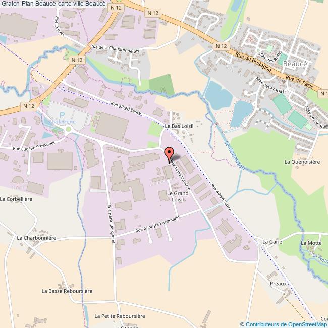 Plan Beaucé carte ville Beaucé