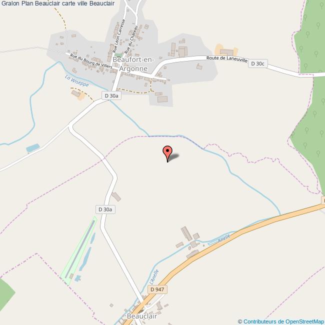 Plan Beauclair carte ville Beauclair