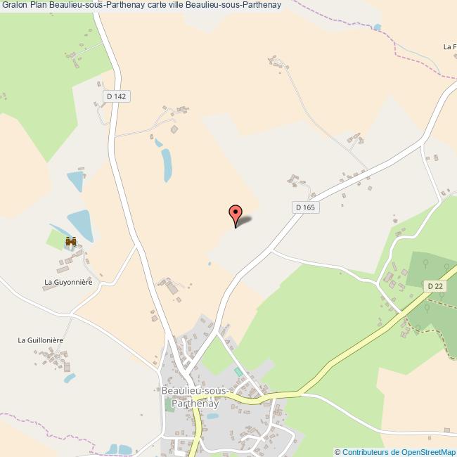 Plan Beaulieu-sous-Parthenay carte ville Beaulieu-sous-Parthenay
