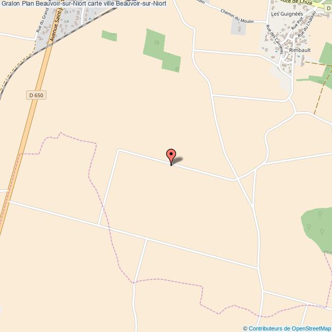 Plan Beauvoir-sur-Niort carte ville Beauvoir-sur-Niort