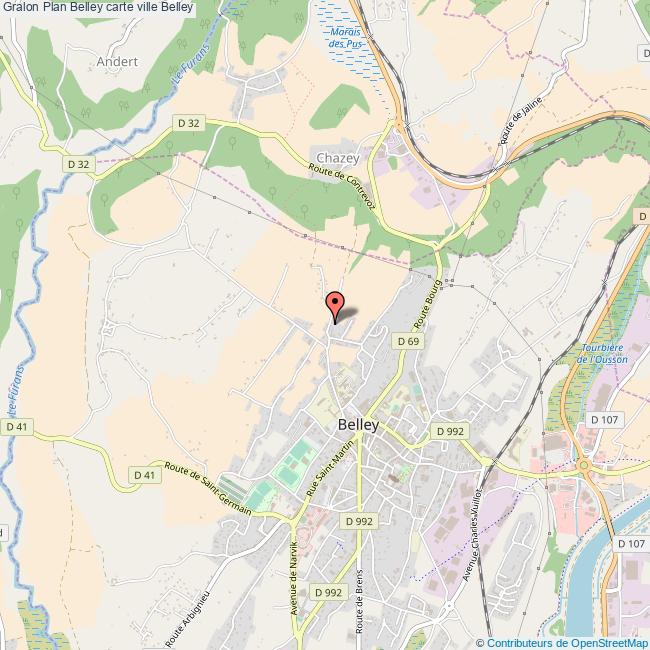 Plan Belley carte ville Belley