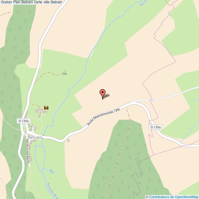 Plan Belrain carte ville Belrain