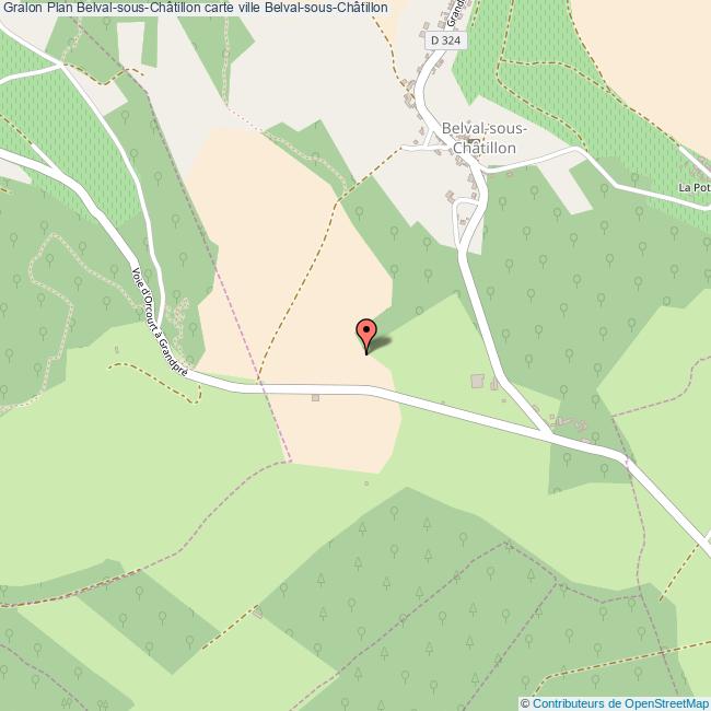 Plan Belval-sous-Châtillon carte ville Belval-sous-Châtillon