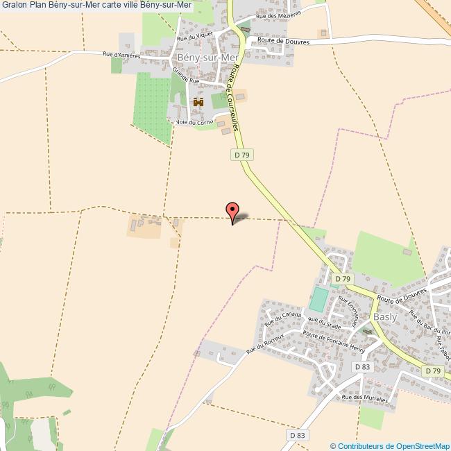 Plan Bény-sur-Mer carte ville Bény-sur-Mer