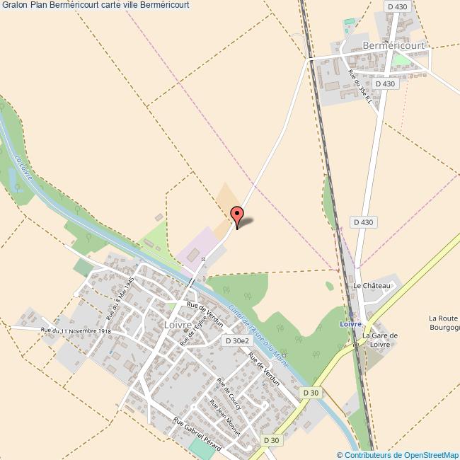 Plan Berméricourt carte ville Berméricourt