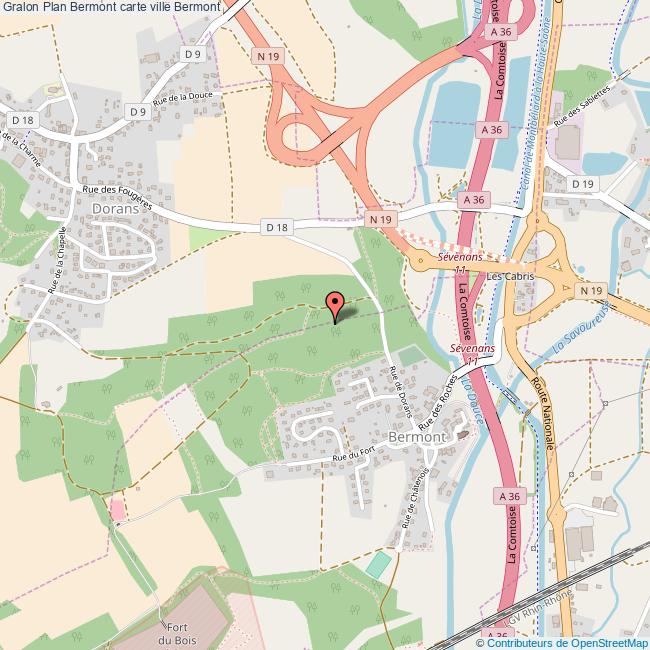 Plan Bermont carte ville Bermont