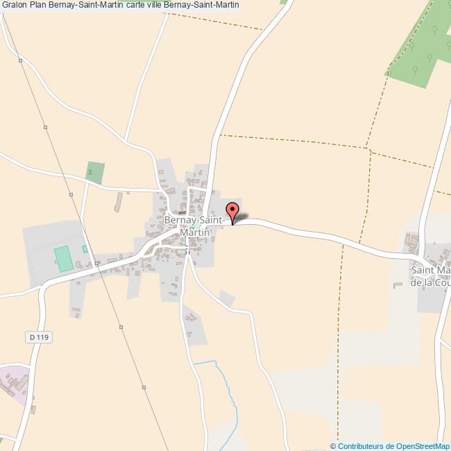 Plan Bernay-Saint-Martin carte ville Bernay-Saint-Martin