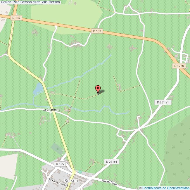 Plan Berson carte ville Berson