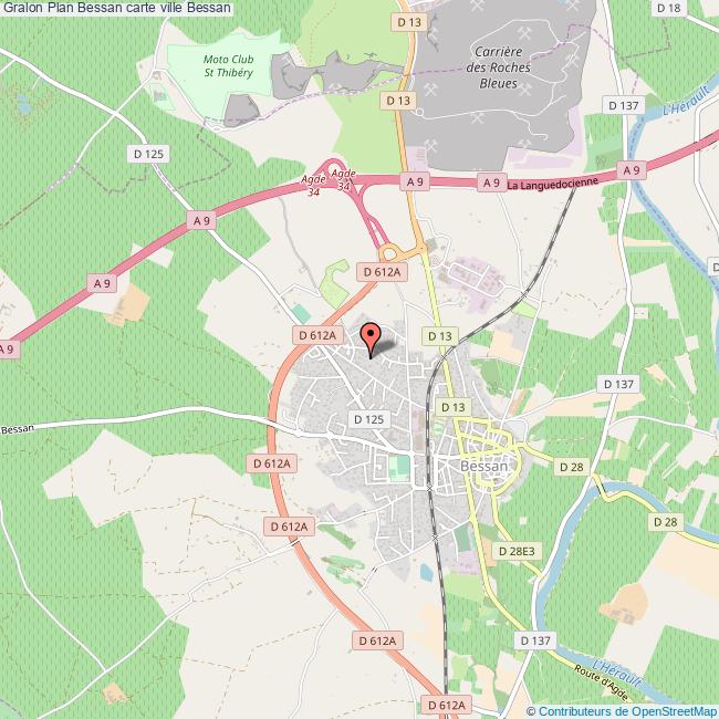 Plan Bessan carte ville Bessan