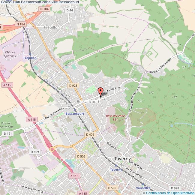 Plan Bessancourt carte ville Bessancourt