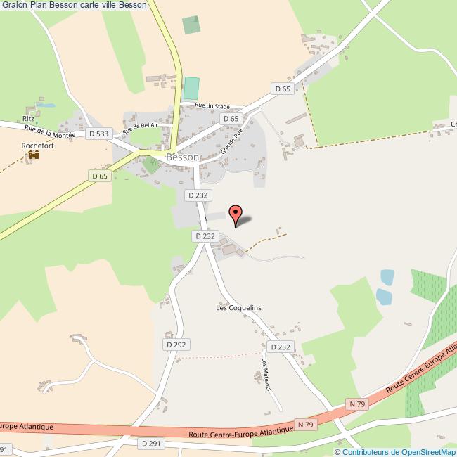 Plan Besson carte ville Besson