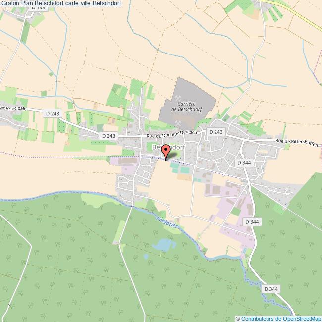 Plan Betschdorf carte ville Betschdorf
