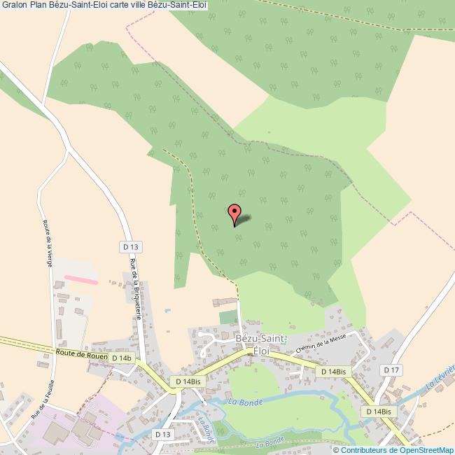 Plan Bézu-Saint-Eloi carte ville Bézu-Saint-Eloi