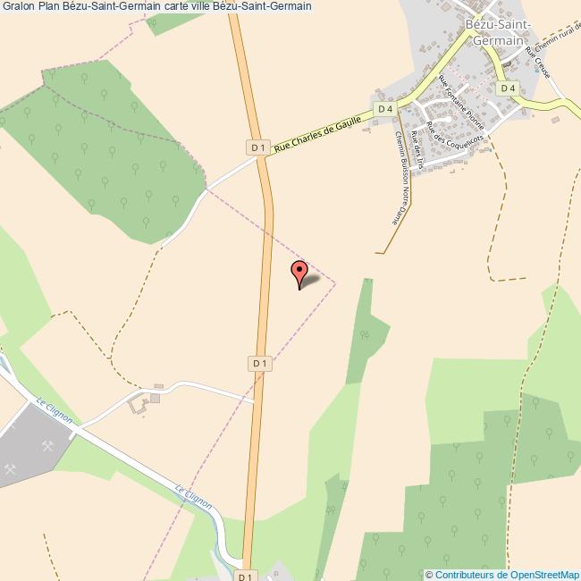 Plan Bézu-Saint-Germain carte ville Bézu-Saint-Germain